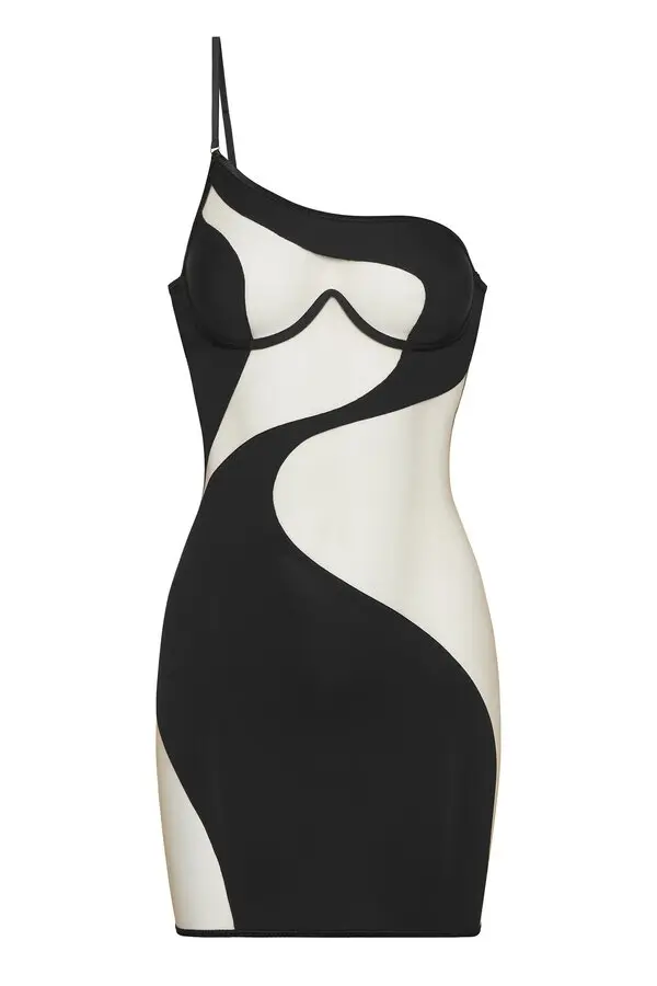 GOD SAVE QUEENS Car Dress Nude - Black