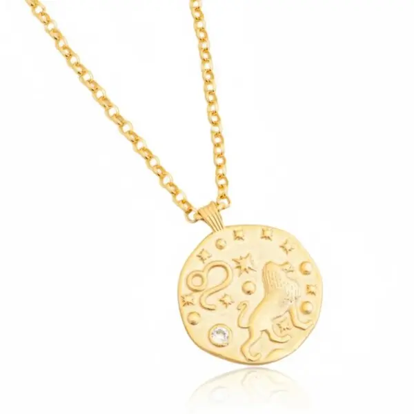 LATELITA Zodiac Birthstone Talisman Necklace Leo - Gold