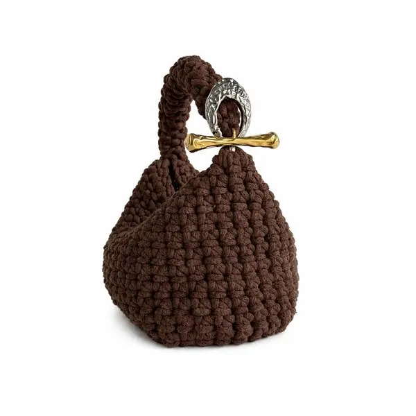ISKRA Gigi Clasp Bag - Brown