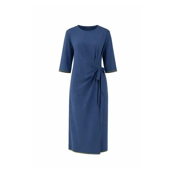 LOU&UP (FORMERLY LOUP CLOTHING) Cotton Stitch Dress Navy - Blue