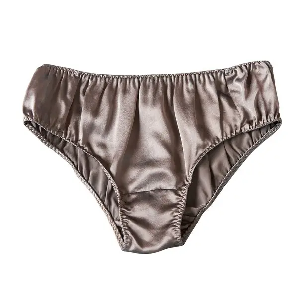 SOFT STROKES SILK Set Of Two Pure Mulberry Silk Bikini Pantie - Brown