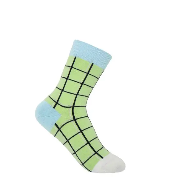 PEPER HAROW - MADE IN ENGLAND Grid Socks Lime - Green