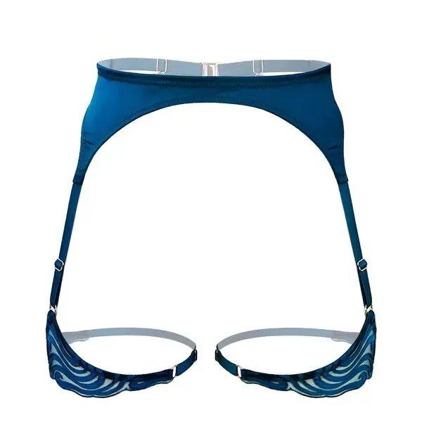 MONIQUE MORIN LINGERIE Echo Garter Abyss - Blue
