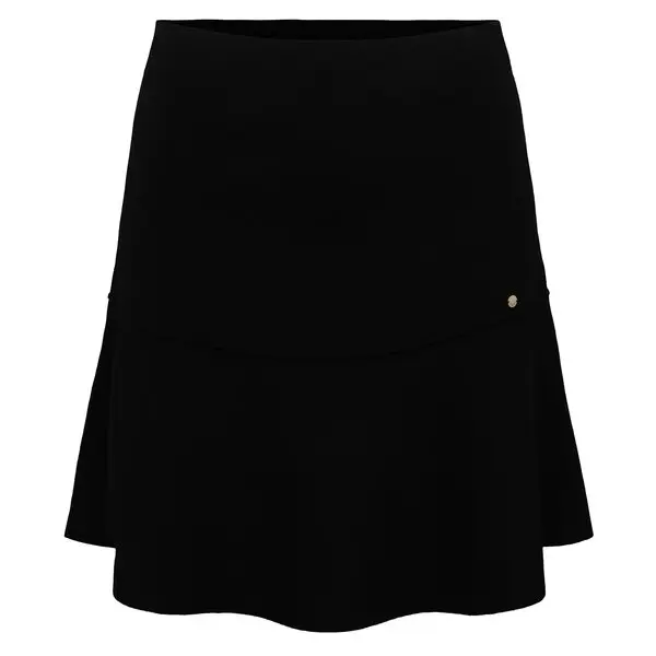 TIRILLM Annie Flared Skirt In Extra Fine Merino Wool - Black