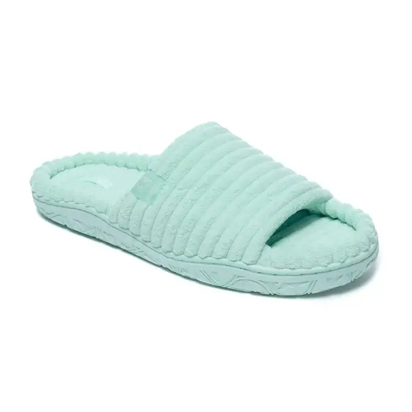 BEDROOM ATHLETICS Judy Jumbo Cord Slipper Slider Seafoam/turquoise - Blue
