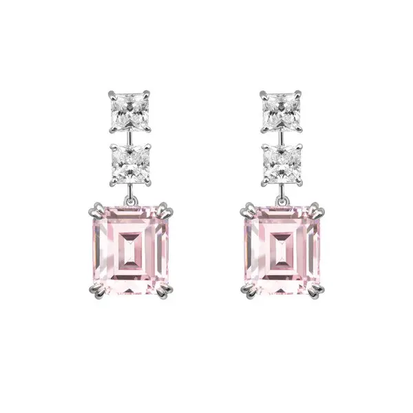Arte Madrid Gemma Drop Earrings - Pink