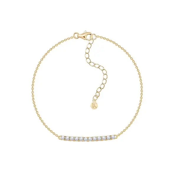 DIAMONBLISS Horizontal Bar Bracelet - Gold