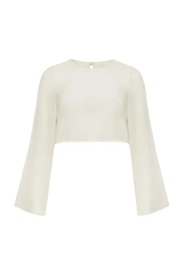ADRIANA PAPPAS DESIGNS Vienna Top Champagne - White