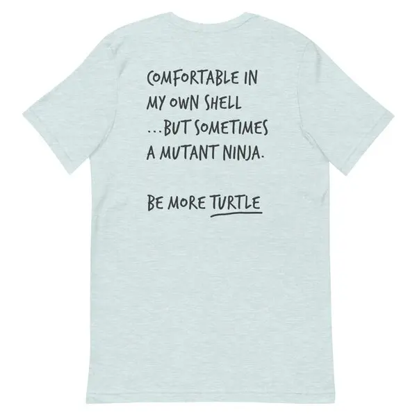 ANCHOR & CREW Ice Think Ocean Turtle Aspirations Cotton Embroidered T-shirt - Blue