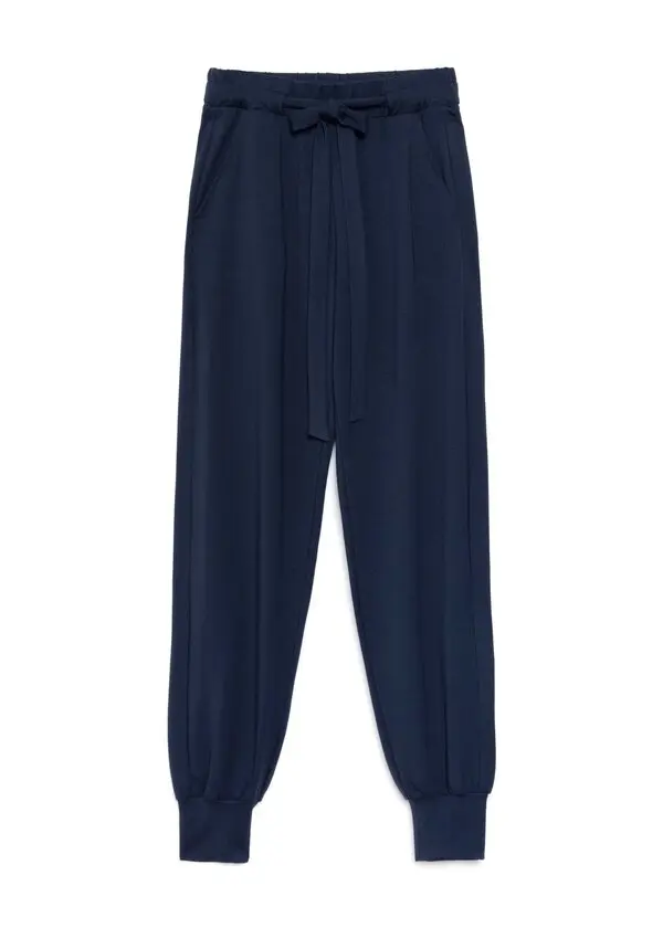 WEARTWO LONDON Siren Cuffed Leg Trousers, Navy - Blue