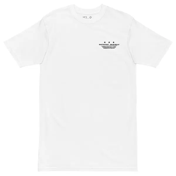 ANCHOR & CREW Gustatory Originals Good Taste... Heavy Cotton Embroidered T-shirt - White