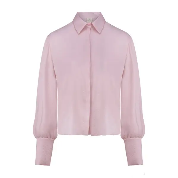 GUNDA HAFNER LTD Blush Hammered Silk Shirt - Pink