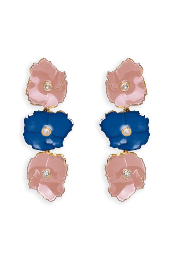LAVANI JEWELS And Blue Prunus Earrings - Pink