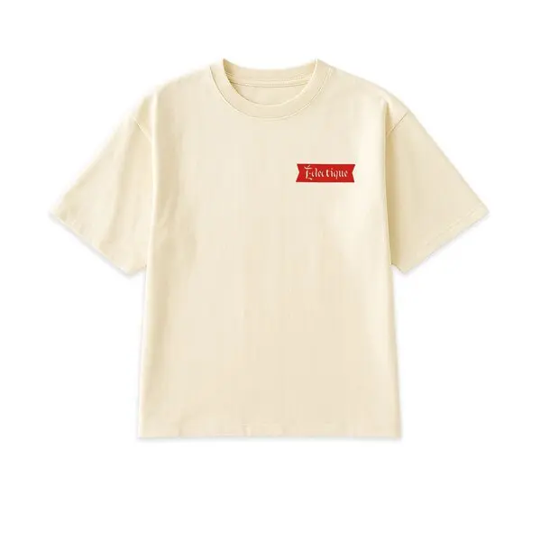 Éclectique Date Night Cream Graphic T-shirt - Yellow