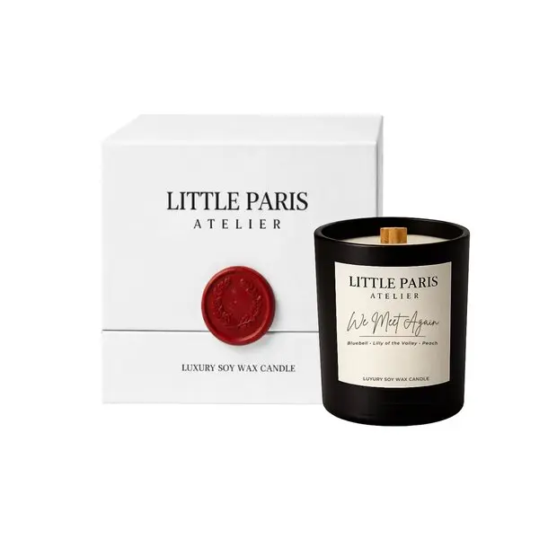 LITTLE PARIS ATELIER Luxury Scented Candle We Meet Again - Black
