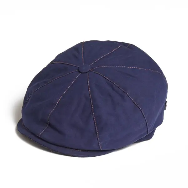 DASMARCA HATS Josh Navy Italian Waterproof Newsboy Bakerboy Cap - Blue