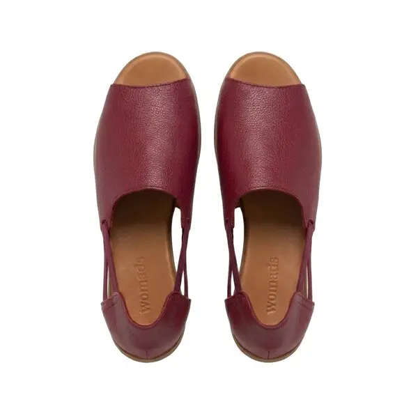 WOMADS Burgundy Vintage Peep Toes