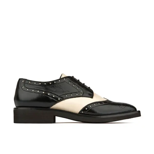 EMBASSY LONDON USA Neutrals / Eton & Cream Oxfords - Black