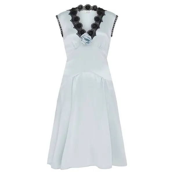 LISA THE LABEL Le Jardin Pansy Tea Dress - Blue
