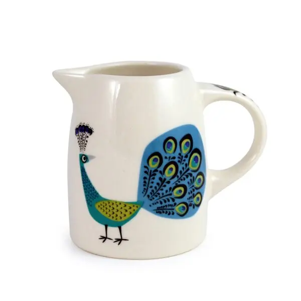 Hannah Turner Peacock Jug Small - White