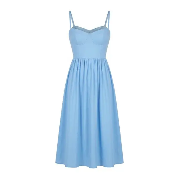 Yumi Kim Sunday Date Linen Dress - Blue