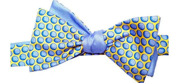 LAZYJACK PRESS Balls Reversible Bow Tie - Blue