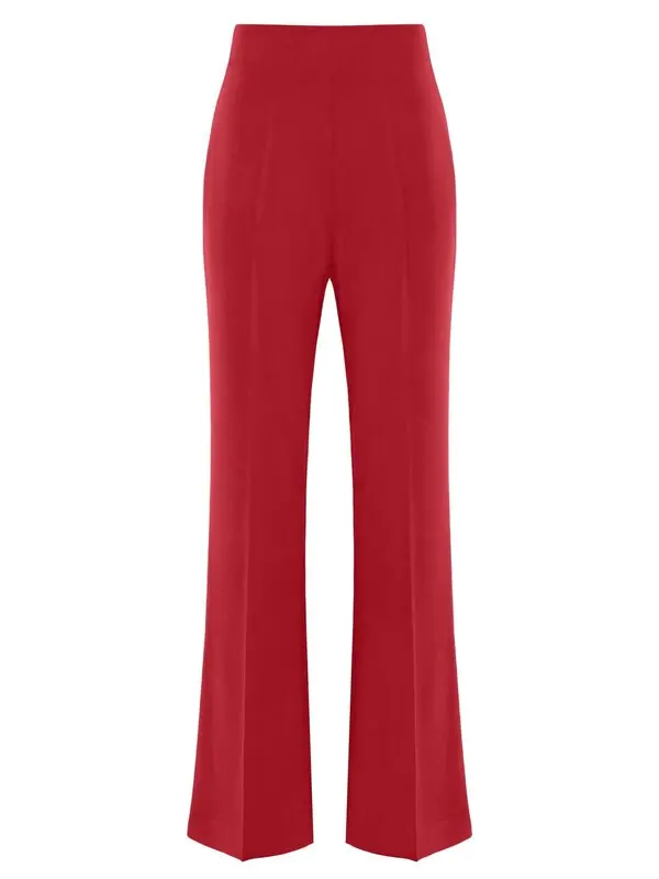 TIA DORRAINE High-waist Fla Trousers – Fierce - Red