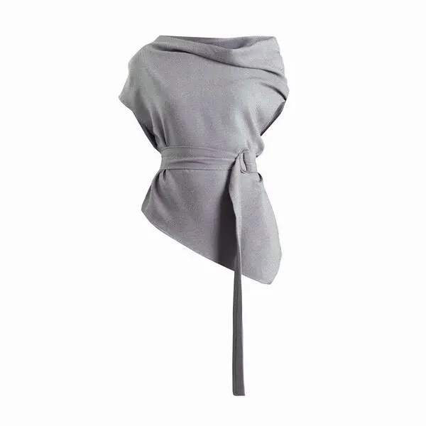 MEEM LABEL Theo Light Asymmetric Top - Grey