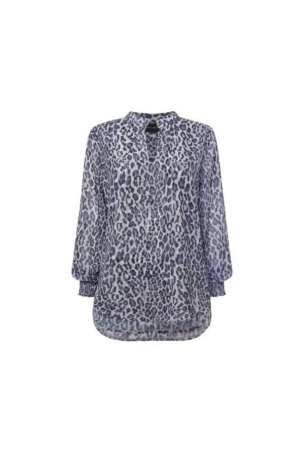 JAMES LAKELAND Leopard Print Blouse - Blue