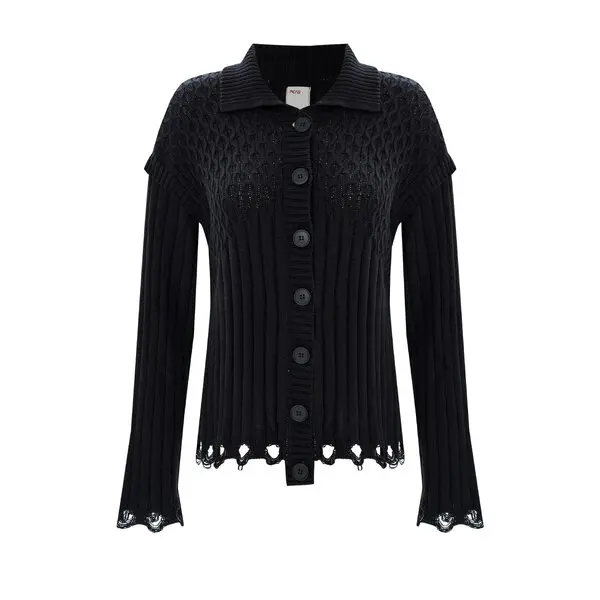 PCFG Soft Knit Cardigan Jet - Black