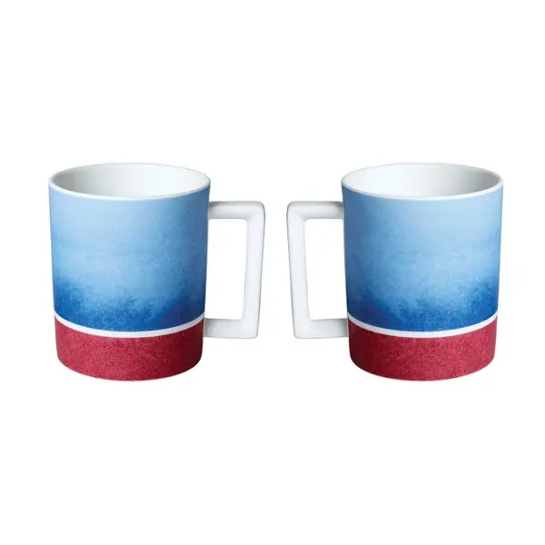 Twig New York Reve Rose Set Of Two Mugs - Red