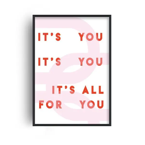 FANCLUB It's All For You Indie Music Giclée Art Print A2 - Pink