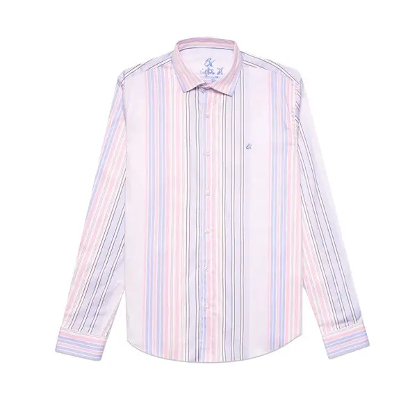 EIGHT X Blue / White Dad's Striped Button Down Shirt - Blue/white