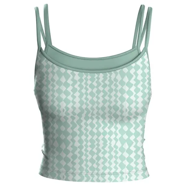 BLACKBOUGH SWIM Gemini Double-layer Tankini Top / Peppermint Jacquard - White