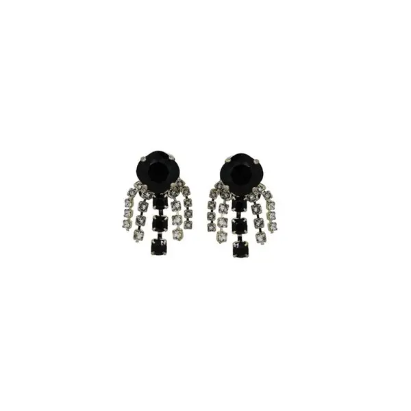 VICKISARGE Neutrals / Black / Silver The Black Sparkler In Platinum - Black/silver