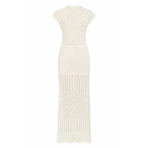 Carmen Says Sappy Knit Maxi Dress - White