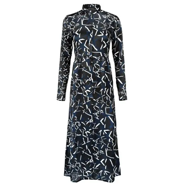 BOUTIQUE KAOTIQUE Blue / Black Long Silk Starry Night - Blue/black