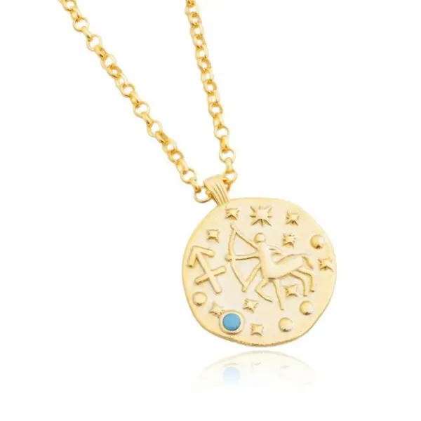 LATELITA Zodiac Birthstone Talisman Necklace Sagittarius - Gold