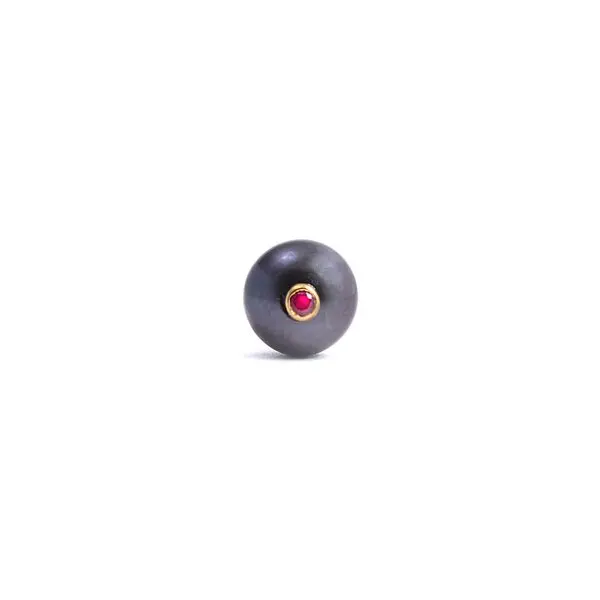 LEE RENEE Peacock Pearl & Ruby Tie Pin - Gold