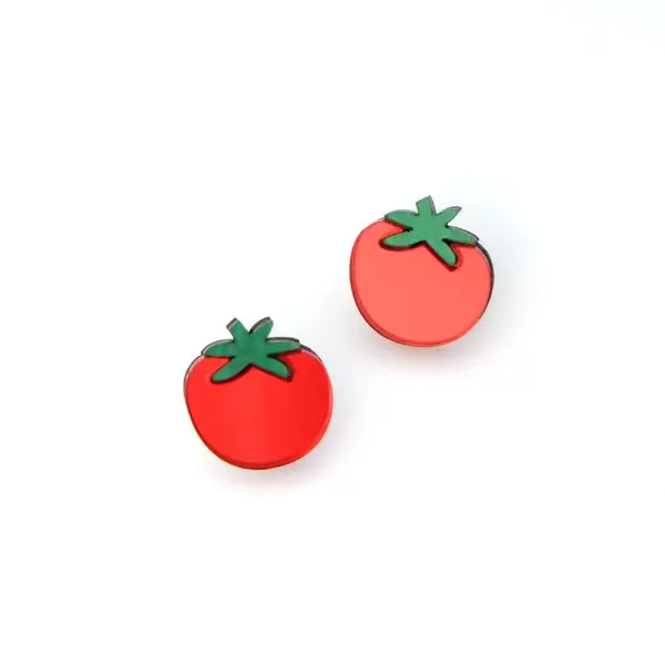 BY CHAVELLI Tomato Stud Earrings - Red
