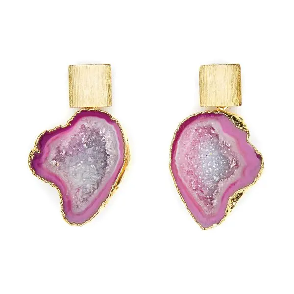MAGPIE ROSE Rocks In The Sky Pretty Earrings - Pink