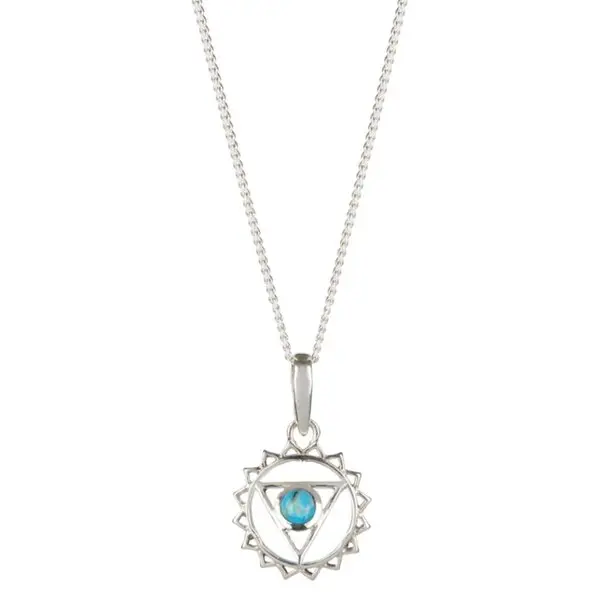 CHARLOTTE'S WEB JEWELLERY Throat Chakra Necklace Turquoise - Silver