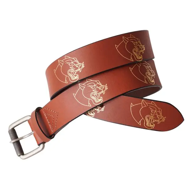 VIDA VIDA Panther Dark Tan Leather Belt - Brown