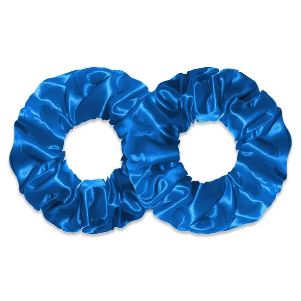 6FIFTYTWO® Pure Mulberry Classic Silk Scrunchies - Blue