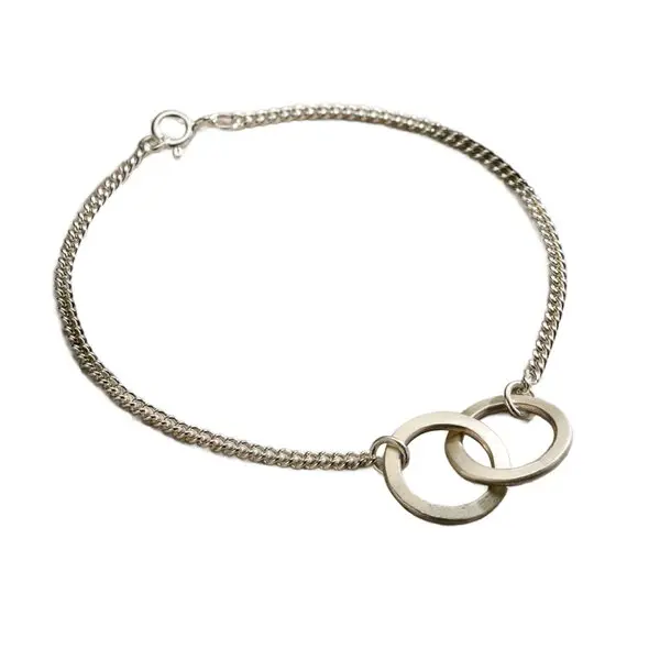 POSH TOTTY DESIGNS Sterling Interlinking Hoops Bracelet - Silver