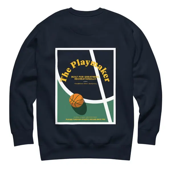 ANCHOR & CREW Navy The Playmaker Basketball Club League Organic Cotton Sweatshirt - Blue