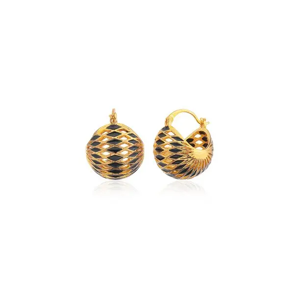 MILOU JEWELRY Basket Earrings - Black