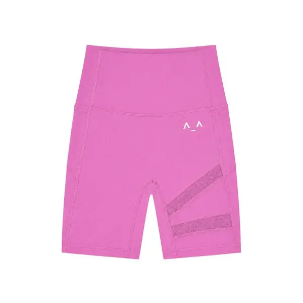 ALTRA VOLTA Cutout Shorts With Net Details - Pink