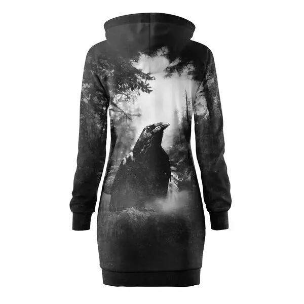 ALOHA FROM DEER Raven Oversize Hoodie Dress - Black/white
