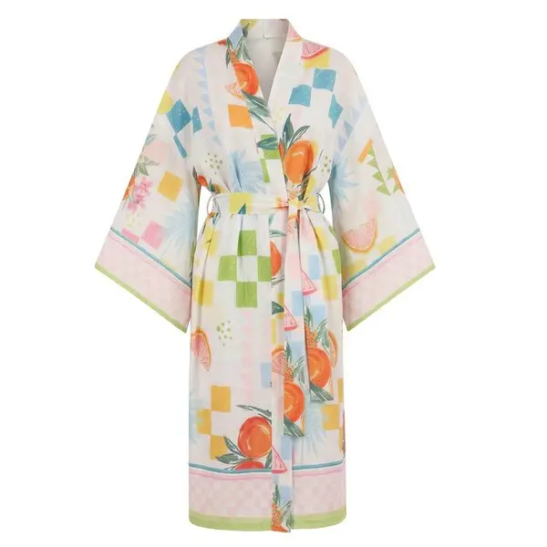 Loveist Store Garden Statet Kimono - Orange